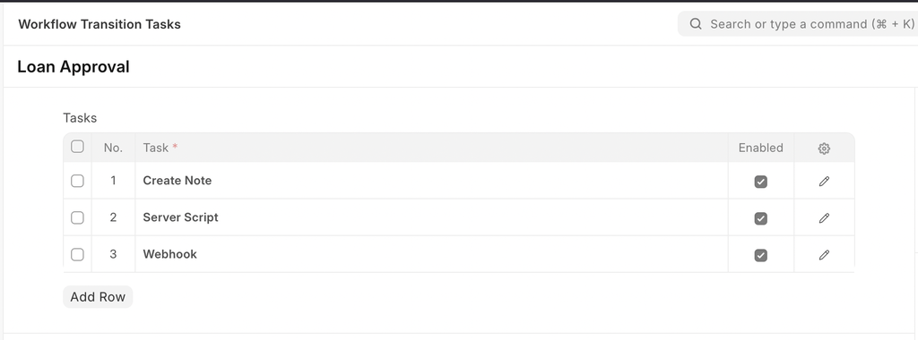Workflow Transition Tasks